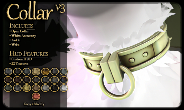 Second Life Marketplace - FK* Collar v3 ☾☾Open Collar & Whim☽☽
